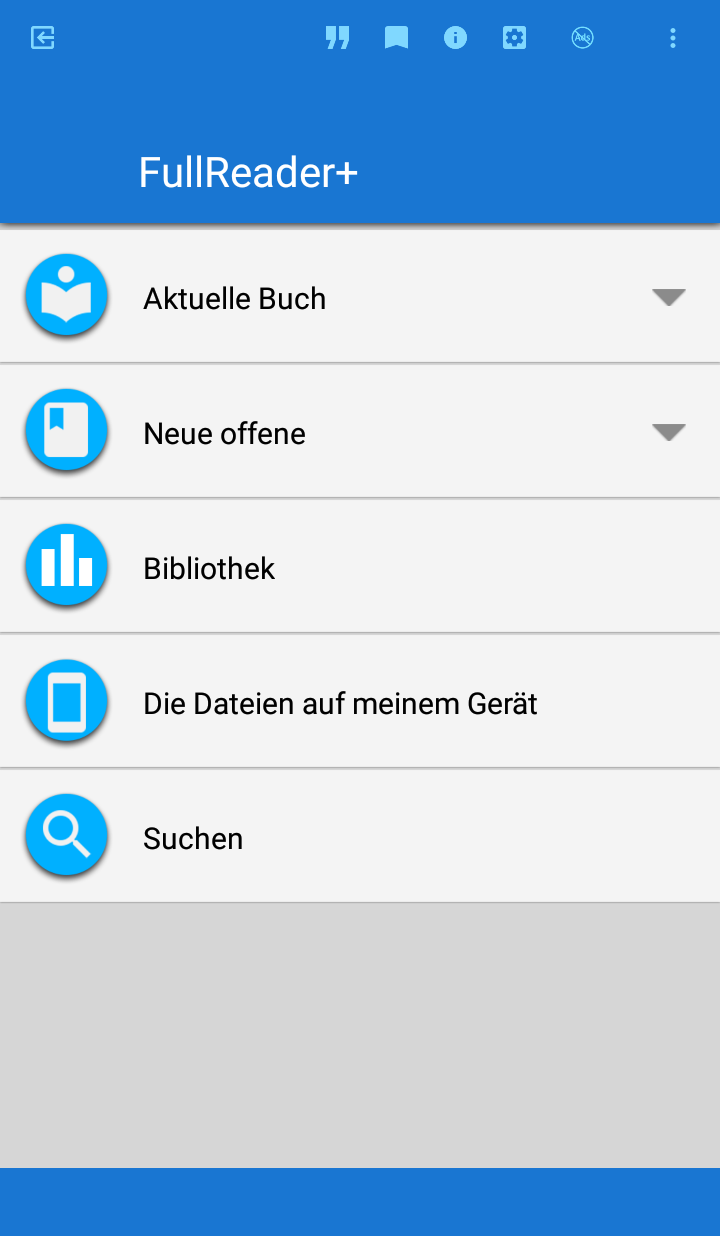 FullReader, a free e-book reader for Android