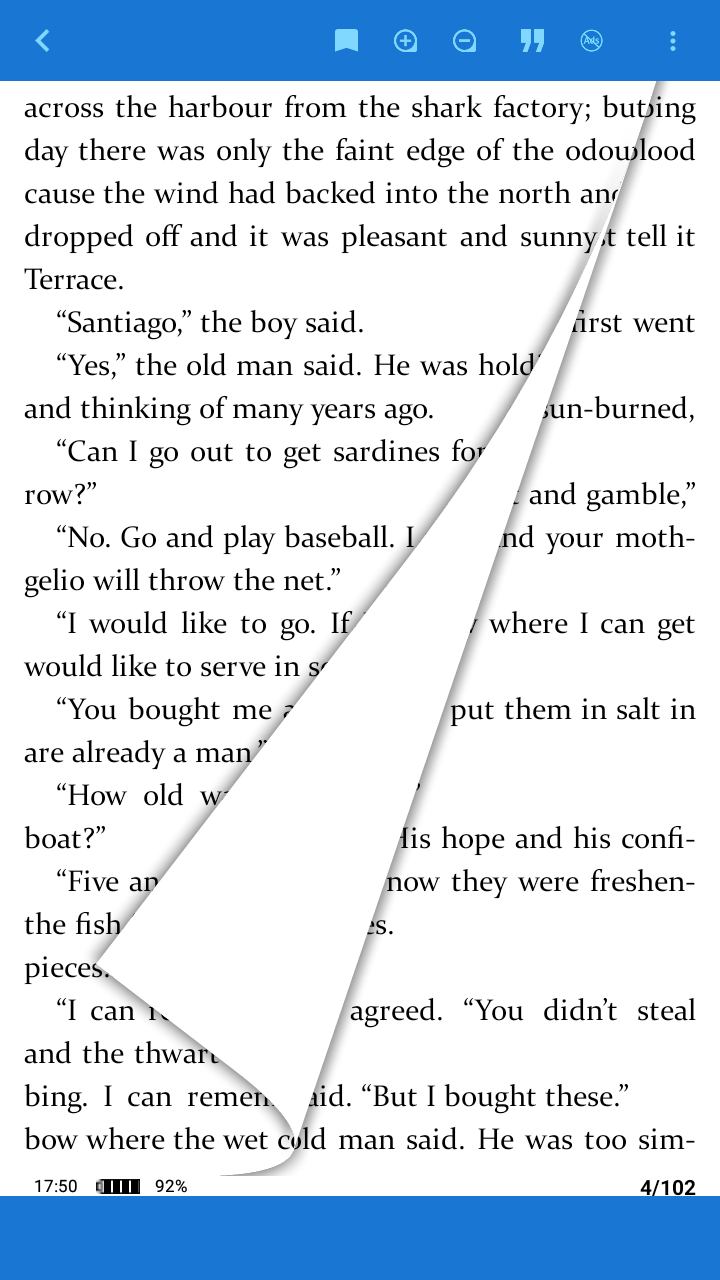 FullReader, a free e-book reader for Android